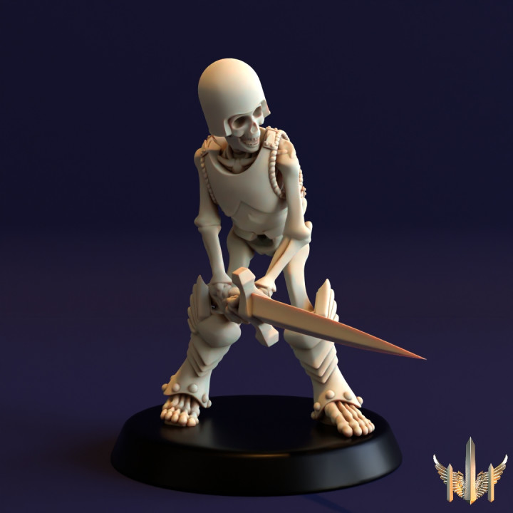 3D Printable Skeleton Grunt Sword Pose 05 by Triple Spire Workshop