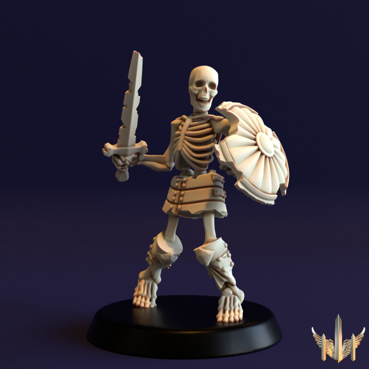 3D Printable Skeleton Grunt Sword Pose 01 by Triple Spire Workshop