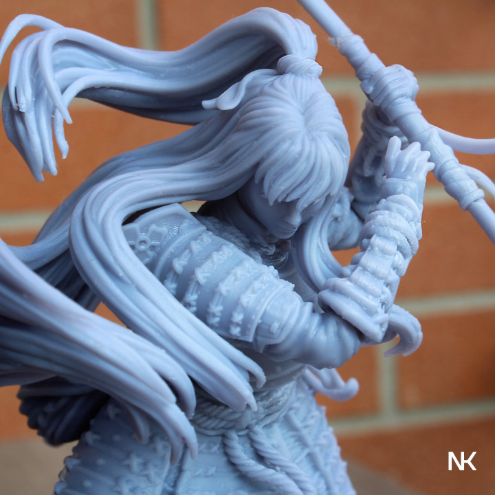 3D Printable Akiko, The Bounty Hunter [presupported] by Nerikson