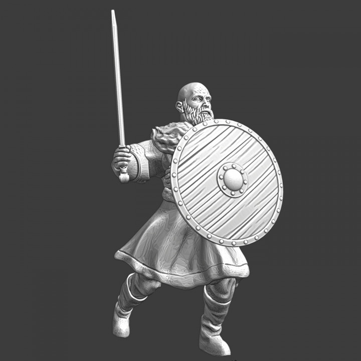 3D Printable Medieval civilian - with sword and shield by Northern ...