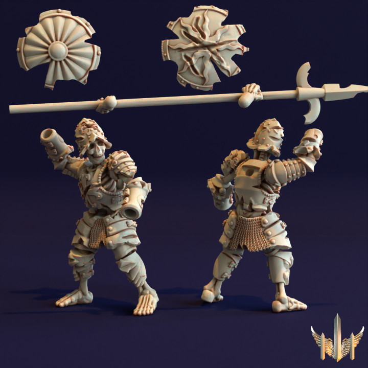 3D Printable Skeleton Commander Pike Pose 03 by Triple Spire Workshop
