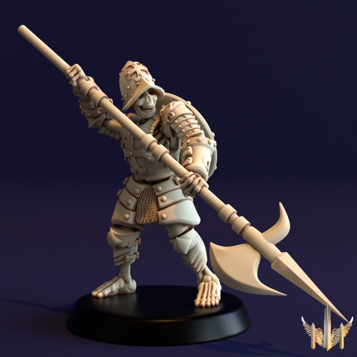 3D Printable Skeleton Commander Pike Pose 03 by Triple Spire Workshop