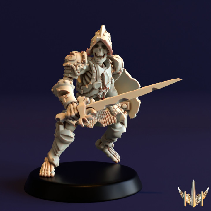 3D Printable Skeleton Commander Sword Pose 03 by Triple Spire Workshop