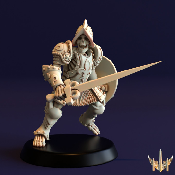 3D Printable Skeleton Commander Sword Pose 03 by Triple Spire Workshop