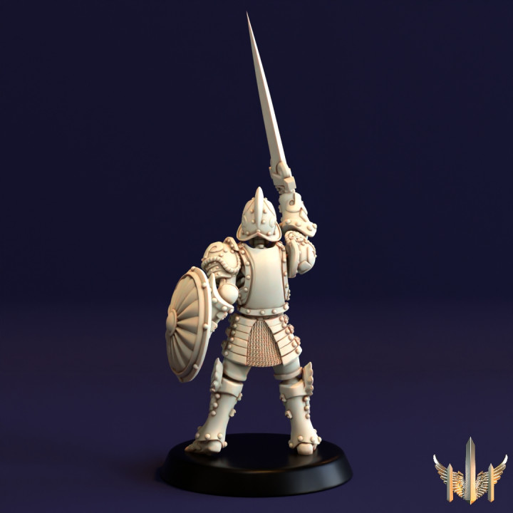 3D Printable Skeleton Commander Sword Pose 02 by Triple Spire Workshop