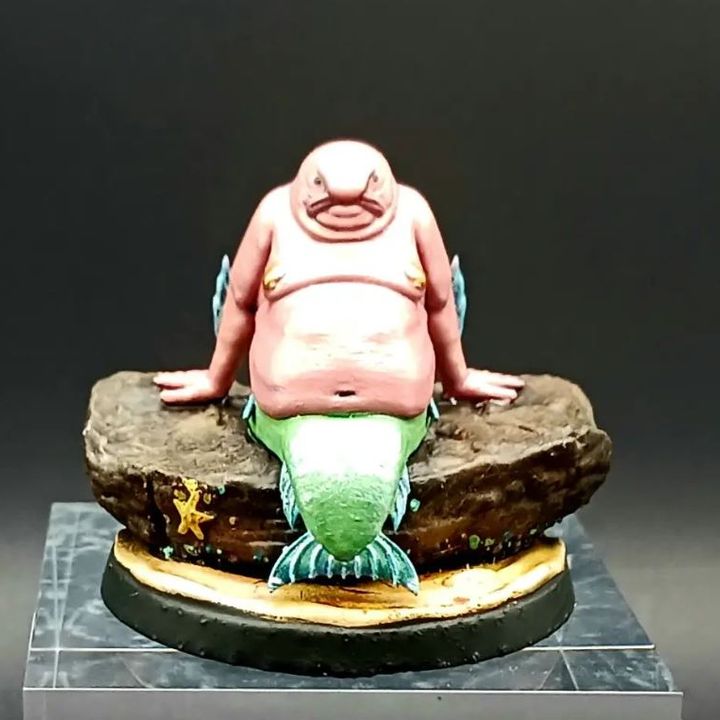 3D Print of Blobmaid | Presupported | Mermaid Fish Blobfish by jesssorensen