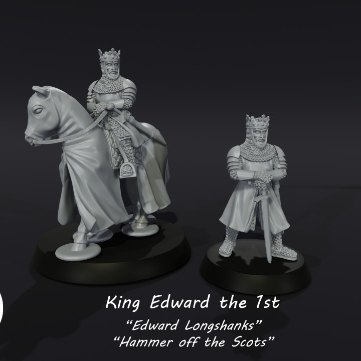 3D Printable King Edward the 1st by Medbury Miniatures