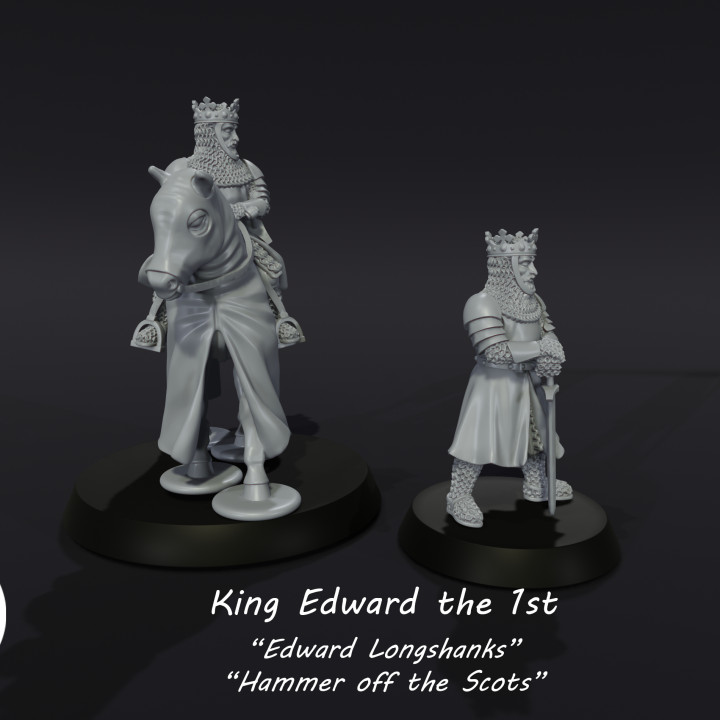 3D Printable King Edward the 1st by Medbury Miniatures