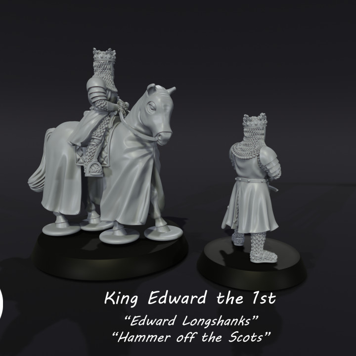 3D Printable King Edward the 1st by Medbury Miniatures