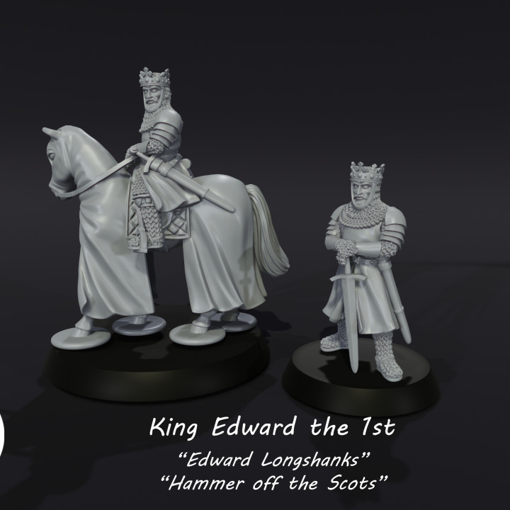 3D Printable King Edward the 1st by Medbury Miniatures