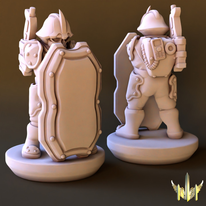 3D Printable Space Conscript Infantry Pose 05 by Triple Spire Workshop