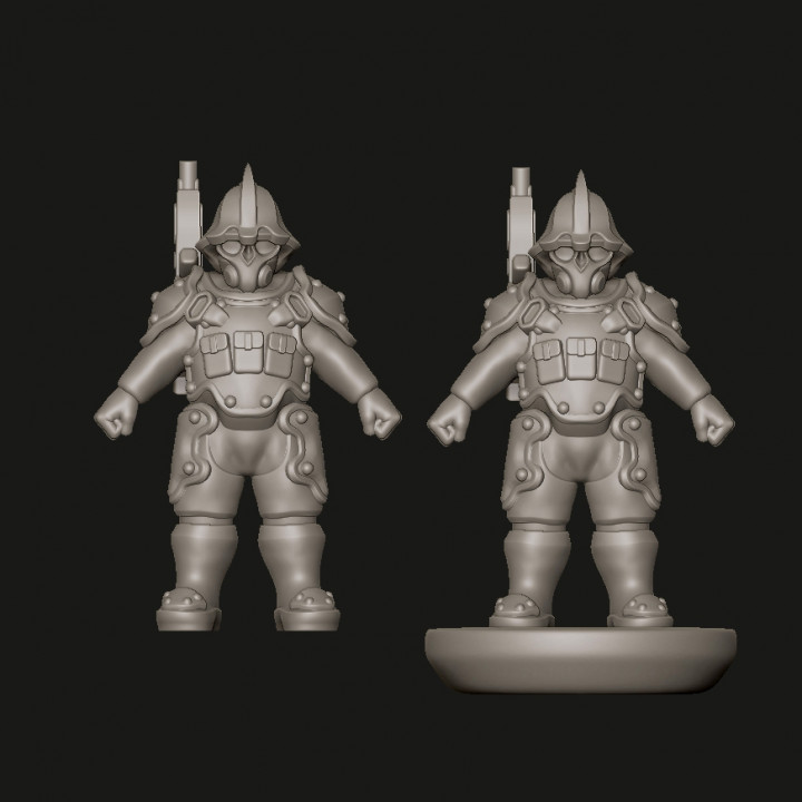3D Printable Space Conscript Infantry Pose 08 by Triple Spire Workshop