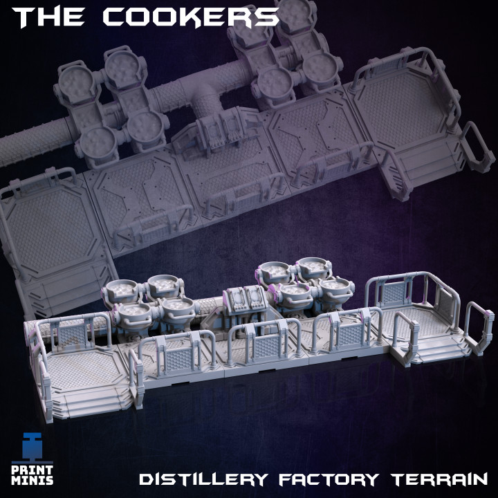 3D Printable The Distillery Factory Terrain Kit by Print Minis
