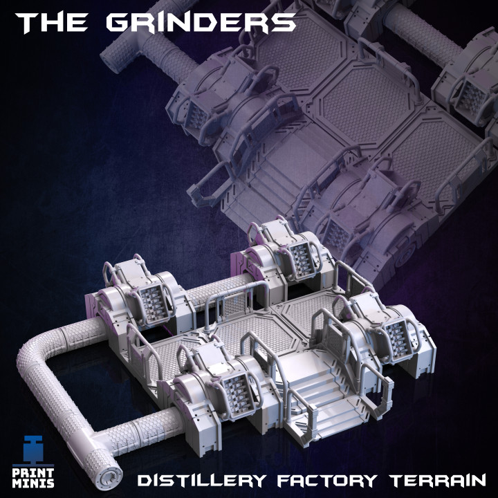 3D Printable The Distillery Factory Terrain Kit by Print Minis