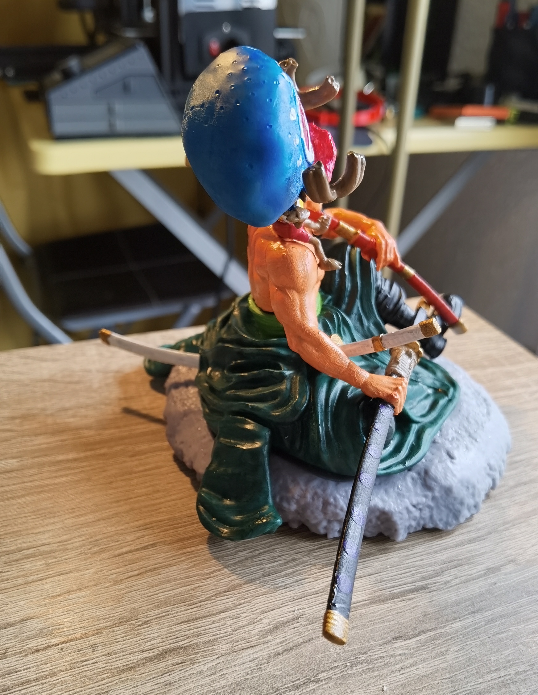 3D Print of ZORO AND CHOPPER ONE PIECE by Beneton-studio