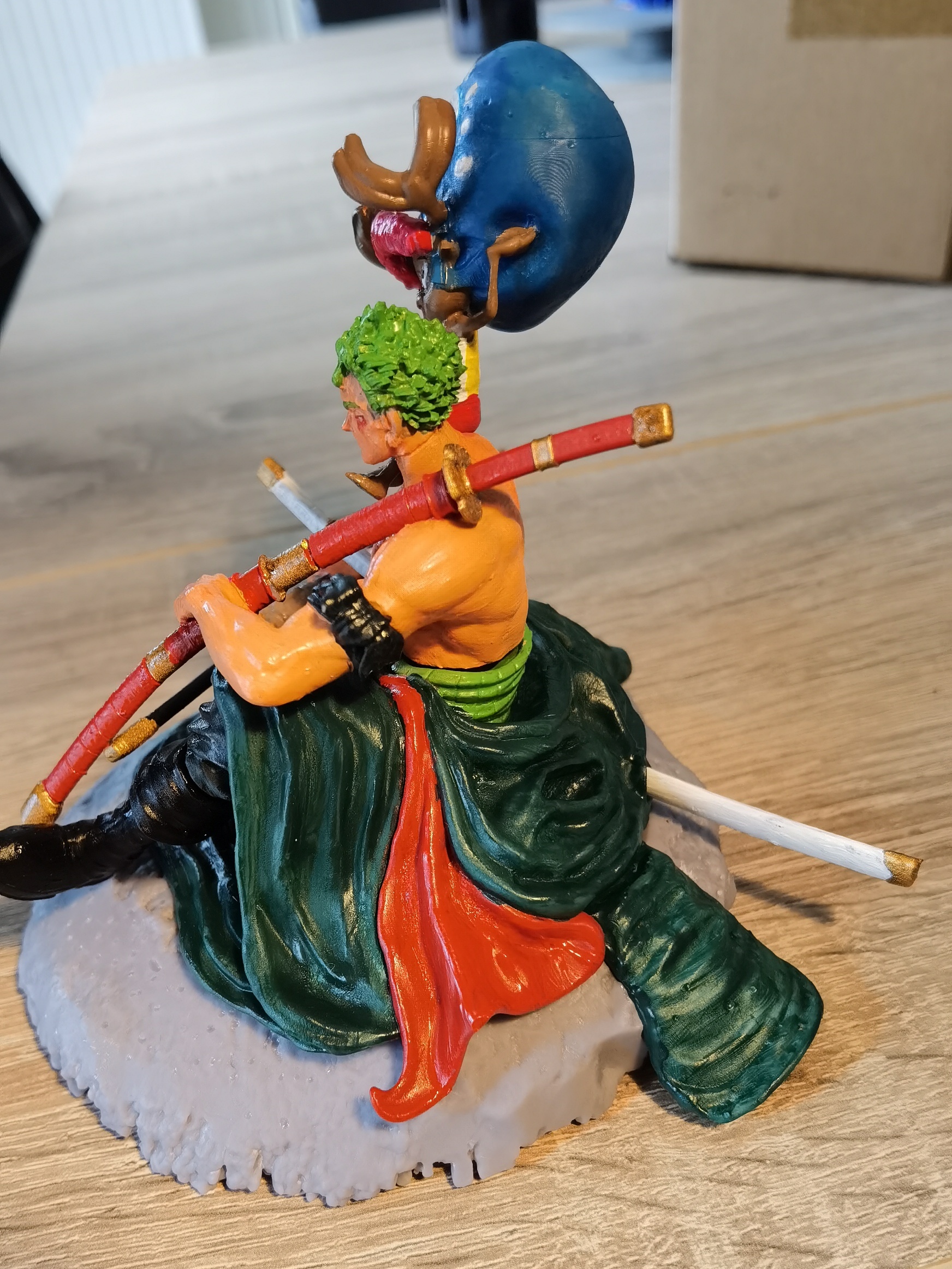 3D Print of ZORO AND CHOPPER ONE PIECE by Beneton-studio