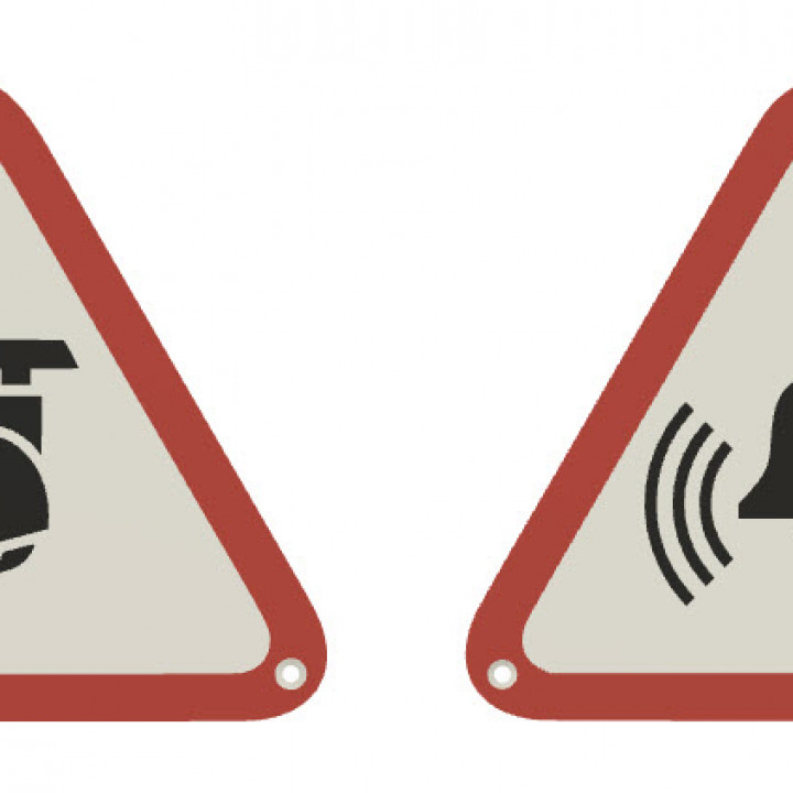3D Printable Warning signs by CANAVESE DANIEL