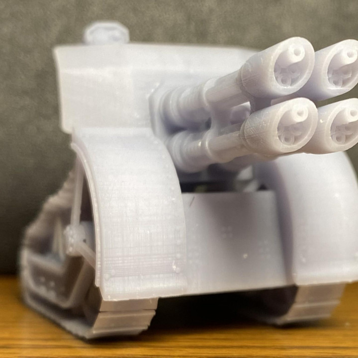 3D Printable Renault Pattern Quad Gatling Laser - Pre-supported by Tiny ...
