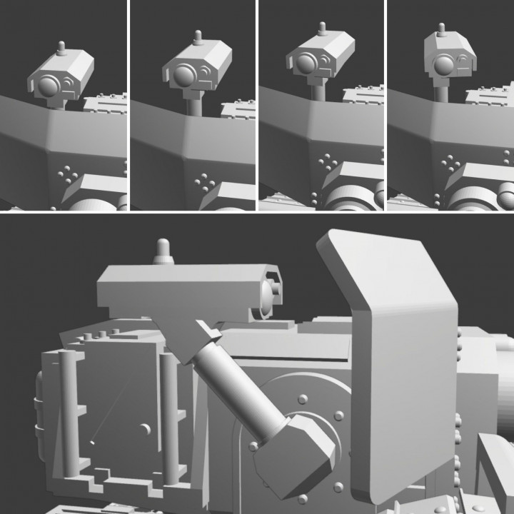3D Printable Renault Pattern Quad Gatling Laser - Pre-supported by Tiny ...