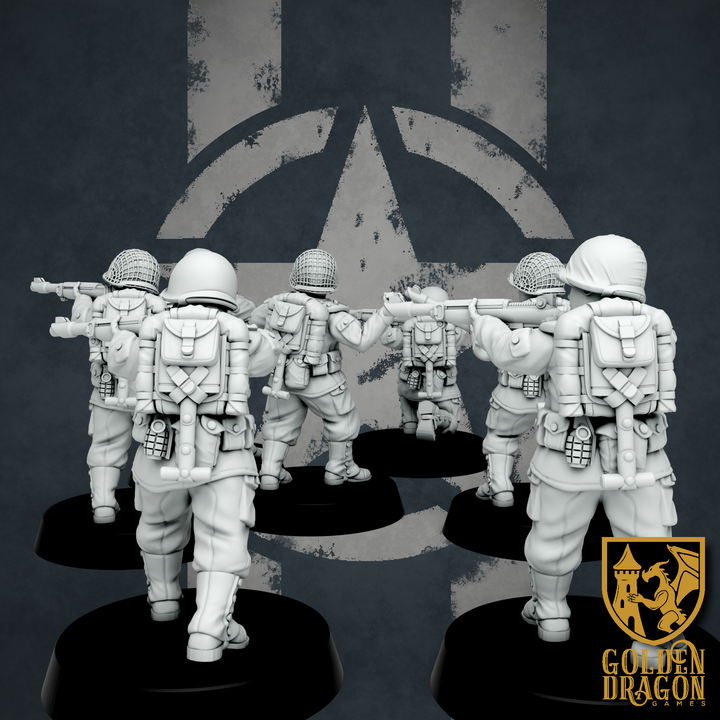 3D Printable United States - Rear-Echelon Infantry by Golden Dragon Games
