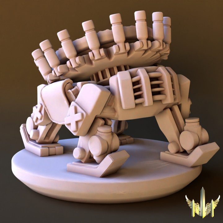 3D Printable Squadron Support Mech by Triple Spire Workshop