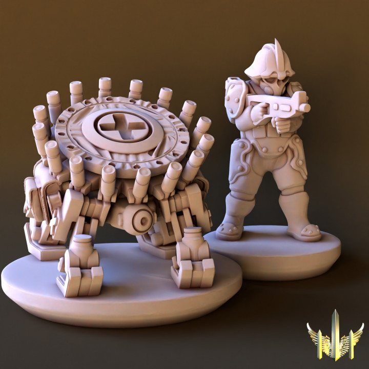 3D Printable Squadron Support Mech by Triple Spire Workshop