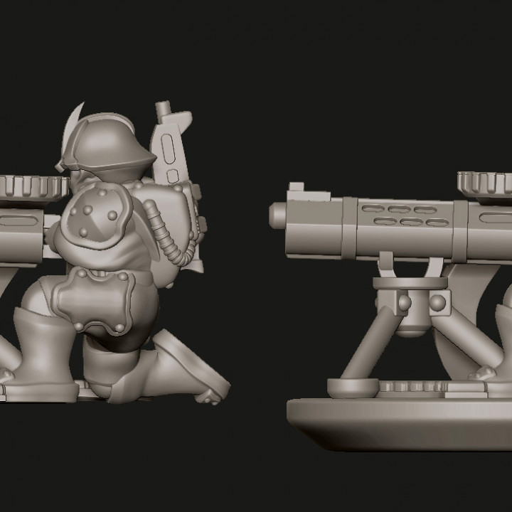 3D Printable Conscript Emplacement Machine Gun by Triple Spire Workshop