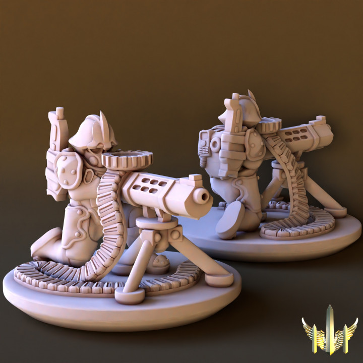3D Printable Conscript Emplacement Machine Gun by Triple Spire Workshop