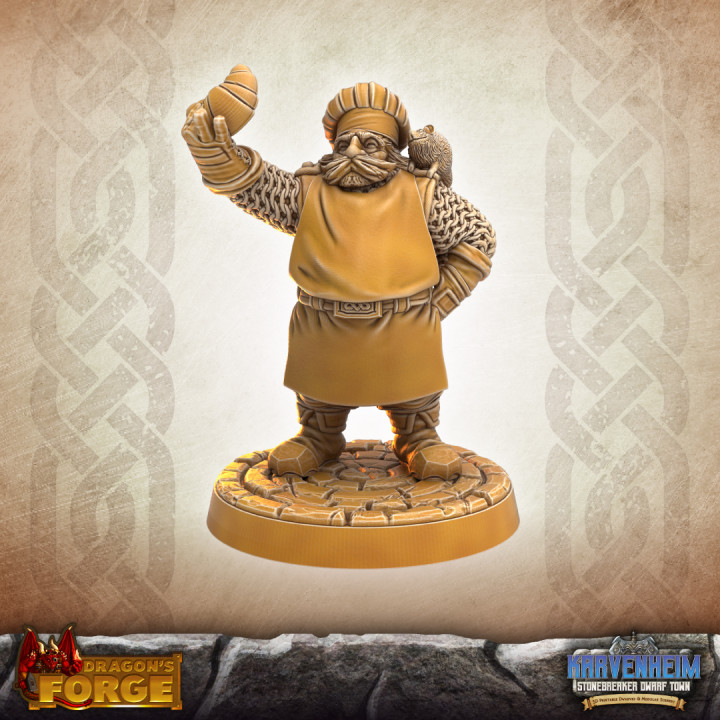 3D Printable Karvenheim: Dwarf Baker Shop by Dragon's Forge Miniatures