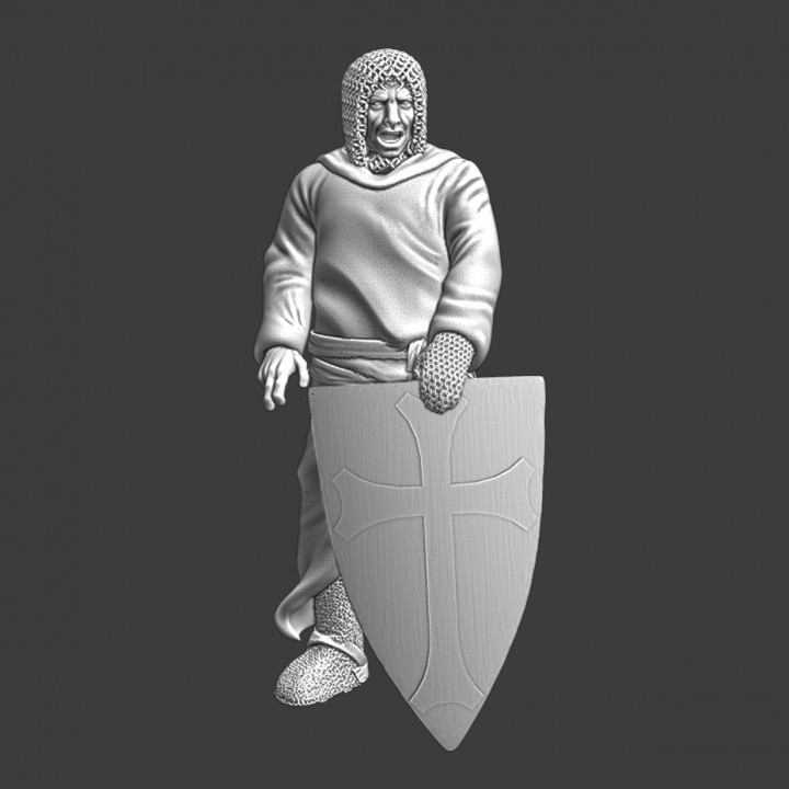 3D Printable Poor order knight - resting with shield by Northern ...