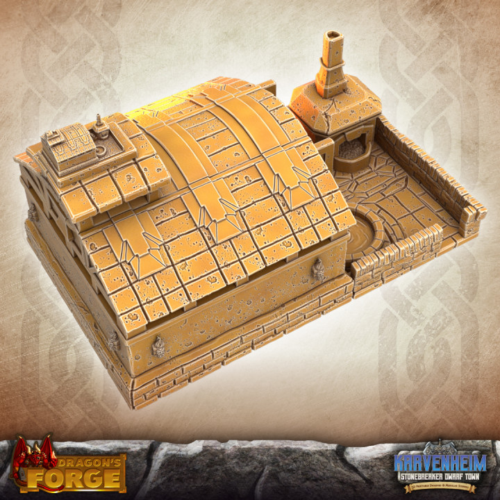 3D Printable Karvenheim: Dwarf Blacksmith & Forge by Dragon's Forge ...