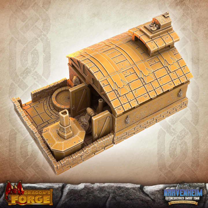 3D Printable Karvenheim: Dwarf Blacksmith & Forge by Dragon's Forge ...