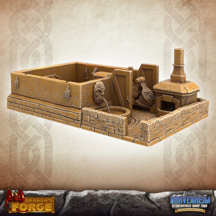 3D Printable Karvenheim: Dwarf Blacksmith & Forge by Dragon's Forge ...