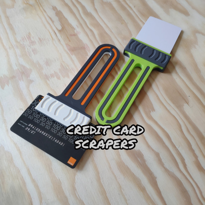 3D Printable CREDIT CARD SCRAPER by Kevin Thomas