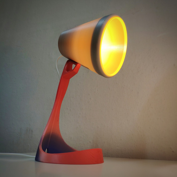 3D Printable Desk lamp by Kevin Thomas