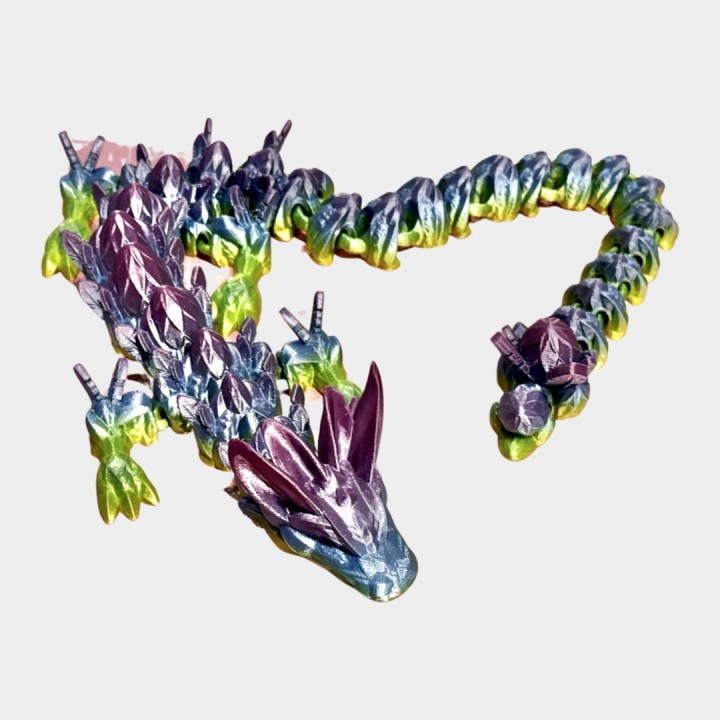 3D Print of Woodland Dragon, Articulating Flexi Wiggle Pet, Print in ...