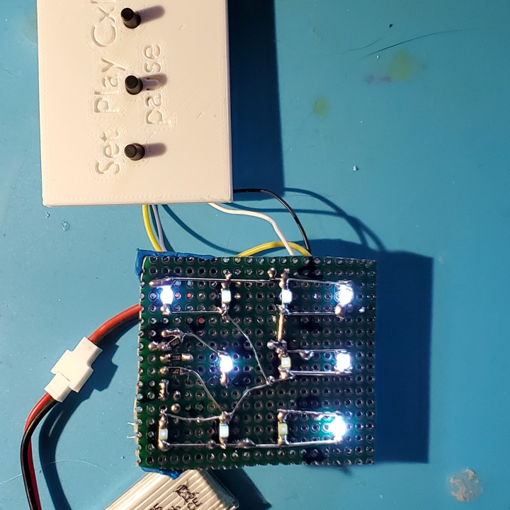 3D Printable Binary Kitchen timer ATtiny424 by Sherm Stebbins