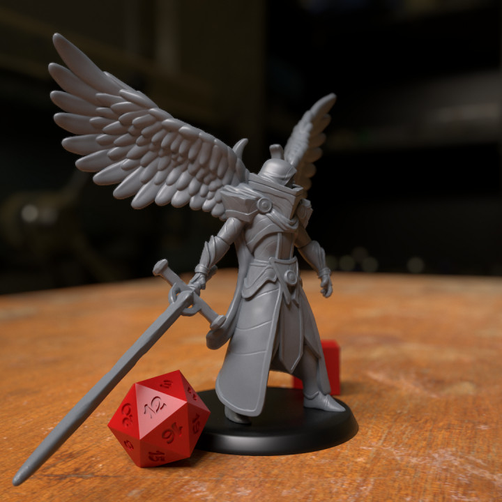 3D Printable Angel Paladin Oath of Devotion by Atlas Studios