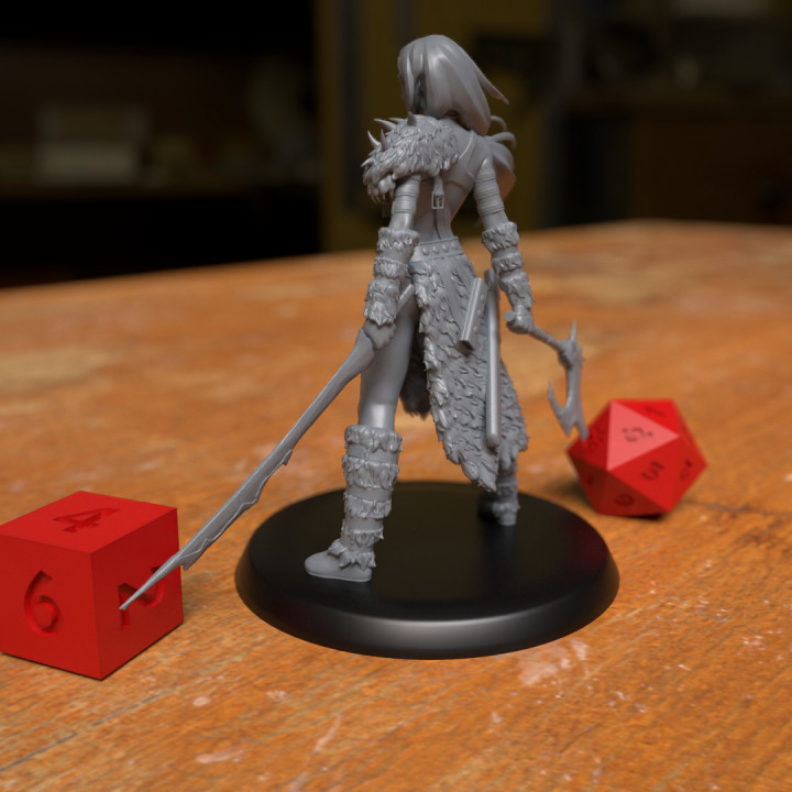 3D Printable Female Barbarian by Atlas Studios