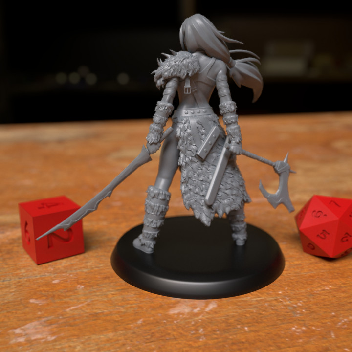 3D Printable Female Barbarian by Atlas Studios