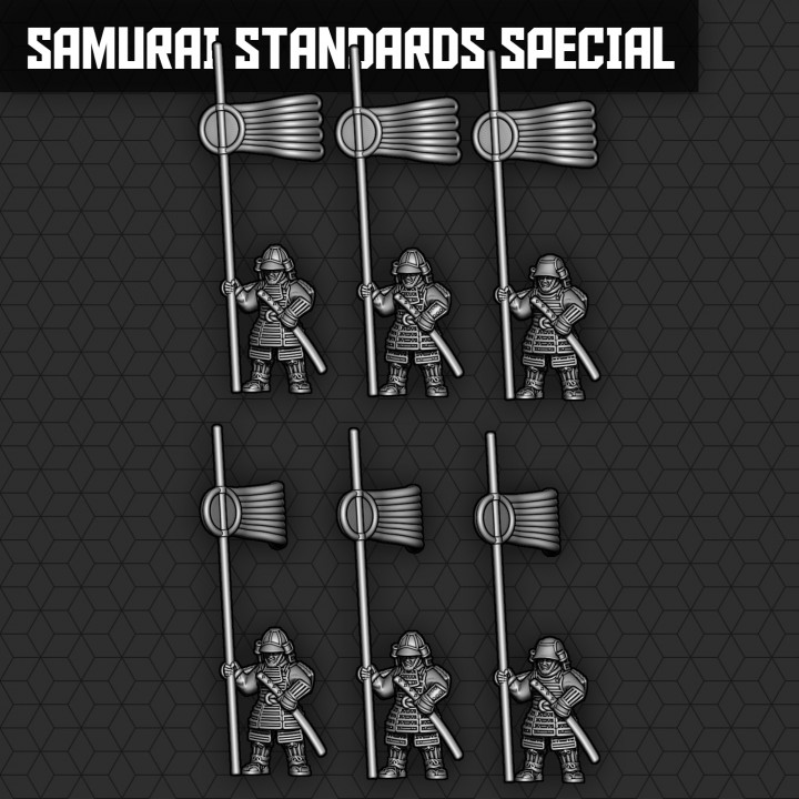 3D Printable Samurai Standards Special by Smol Miniatures
