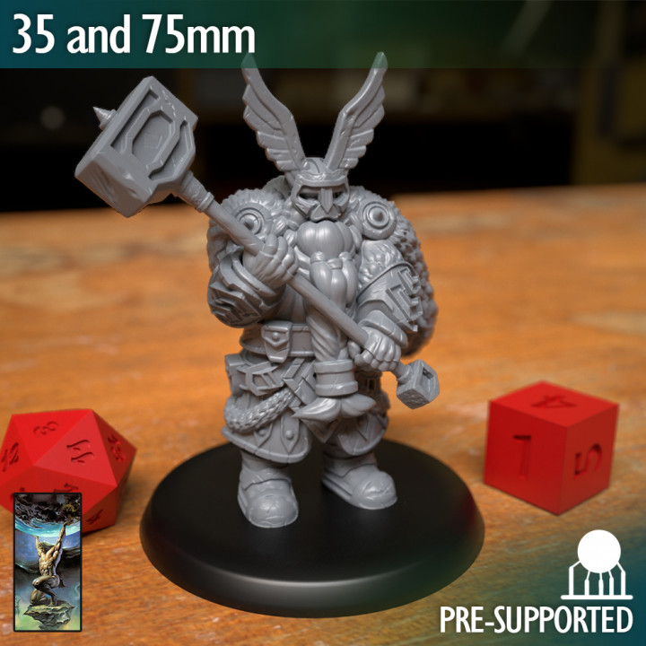 3D Printable Dwarf Paladin Mace by Atlas Studios