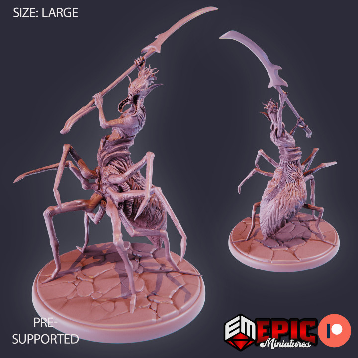 3D Printable Drider Abomination Spear / Dark Elf Spider Warrior / Huge ...