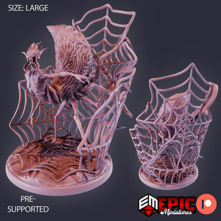3D Printable Drider Abomination Web / Dark Elf Spider Encounter / Huge ...