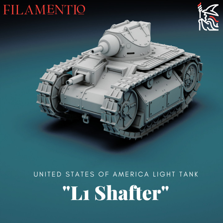 3D Printable Light Tank L1 Shafter by Filamentio
