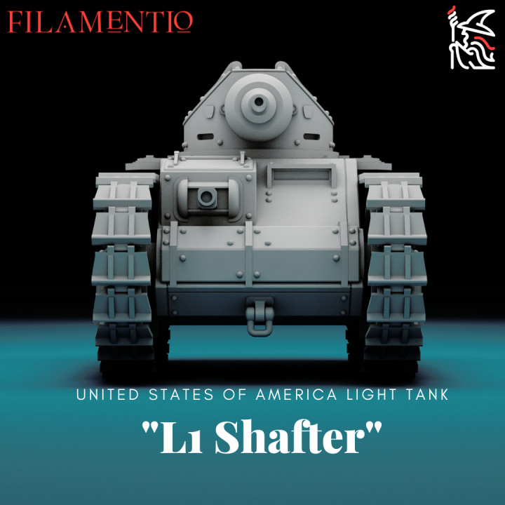 3D Printable Light Tank L1 Shafter by Filamentio