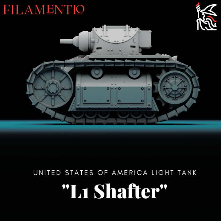 3D Printable Light Tank L1 Shafter by Filamentio