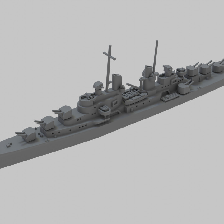 3D Printable United States Navy WW2 Atlanta cruiser by Lee McColl