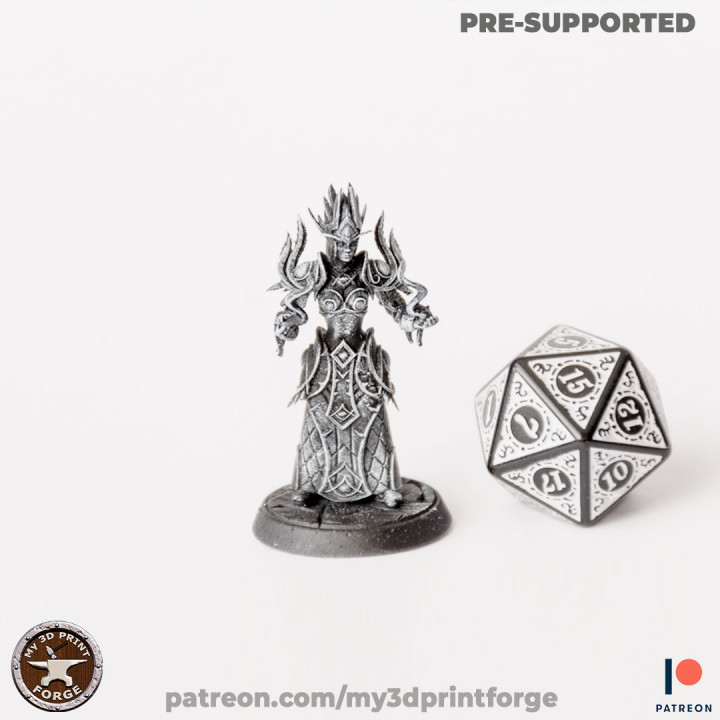 3D Printable Nightborne Elf Female Mage (Two models) by My3DPrintForge