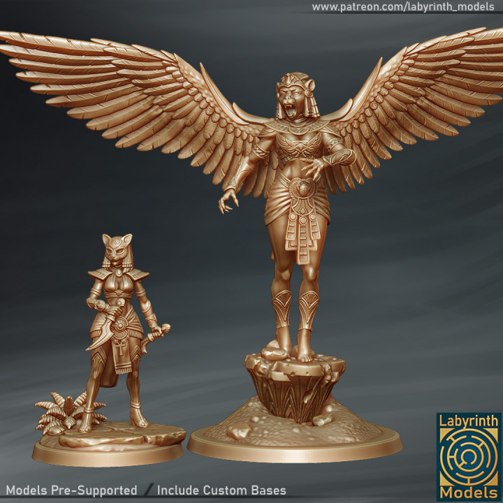 3D Printable Sphinx kit - 32mm scale by Labyrinth Models